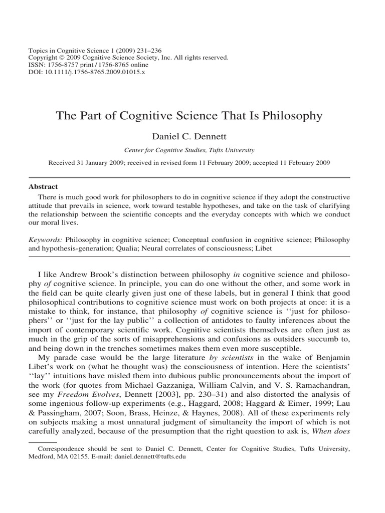 Dennet 1 | PDF | Consciousness | Qualia