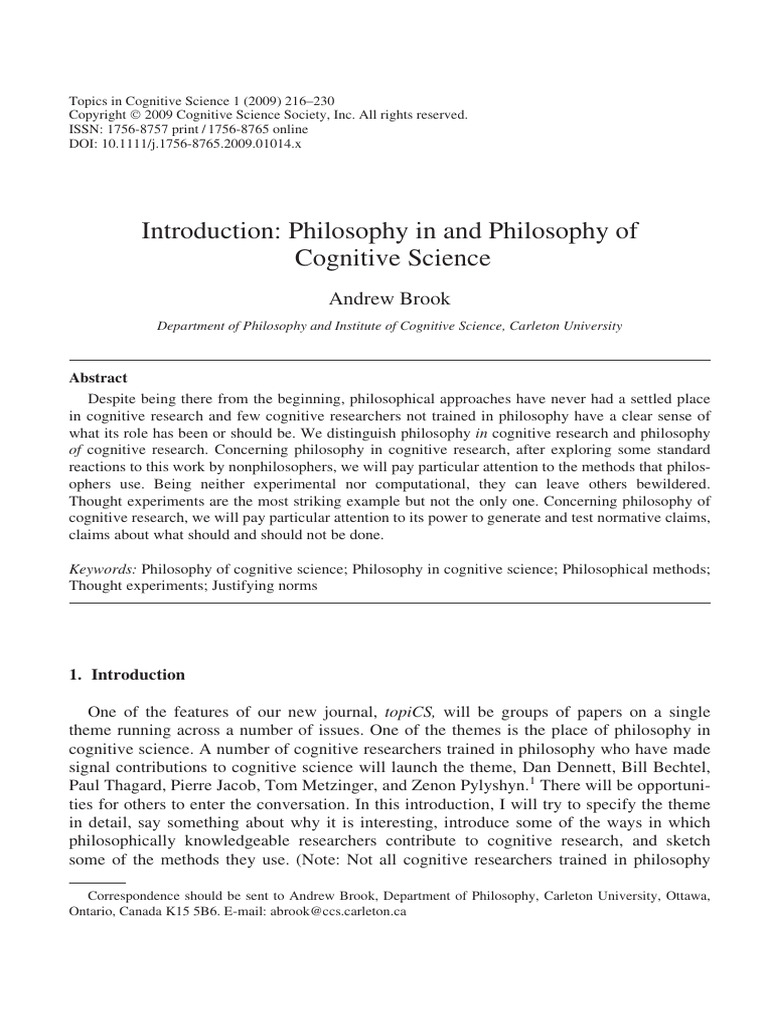 Brook 1 | PDF | Social Science | Philosophy