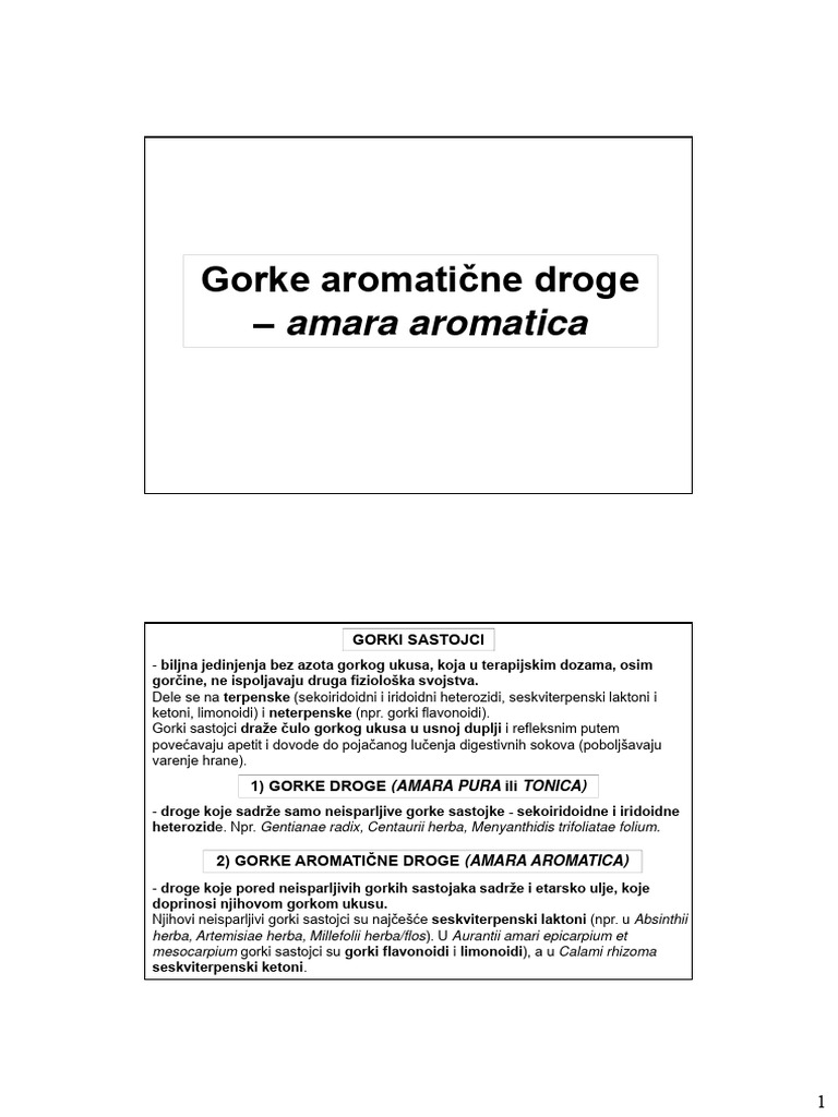 10 Gorke Aromaticne Droge - Amara Aromatica 2023 | PDF 10 Gorke Aromaticne Droge - Amara Aromatica 2023 | PDF