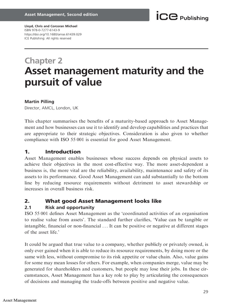 02 Asset Management Maturity and The Pursuit of Value | PDF