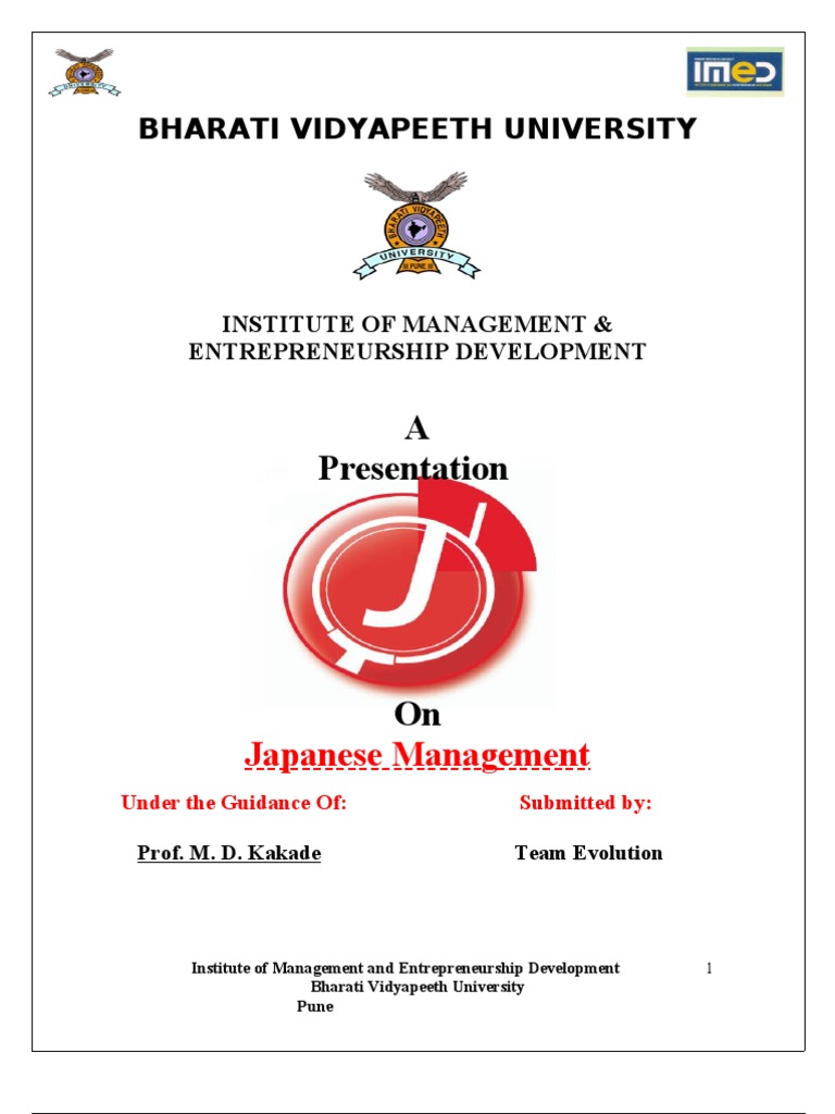 Japanese Management | PDF | Lean Manufacturing | Business Process