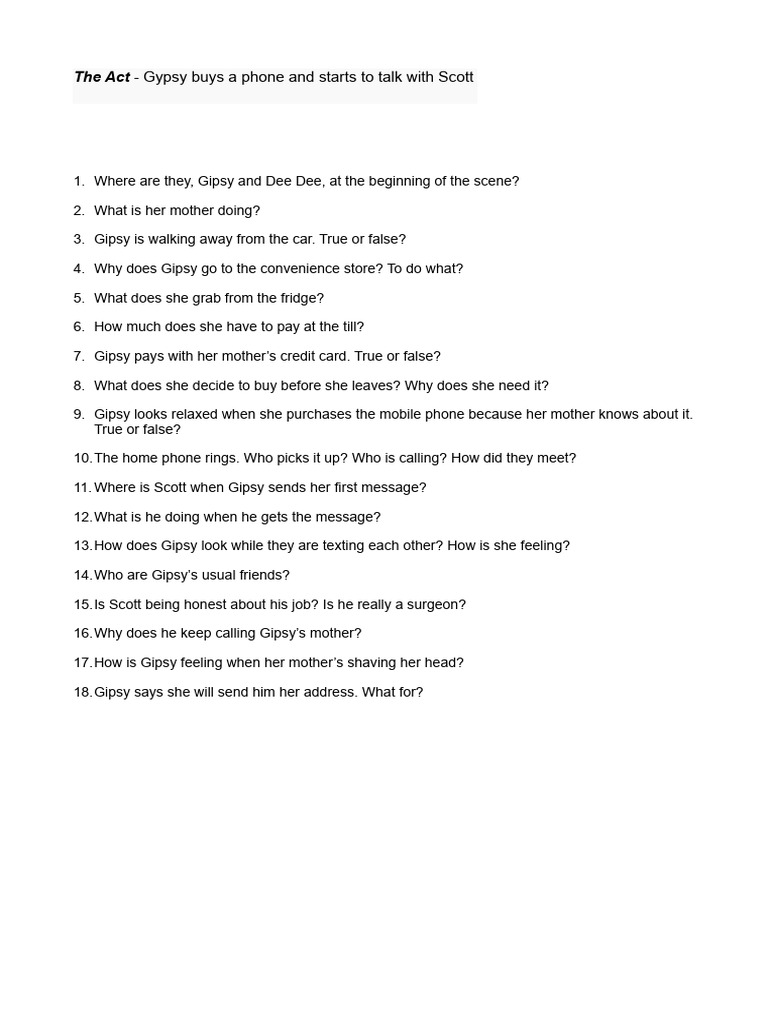 The Act Mobile Scene Questions Pdf