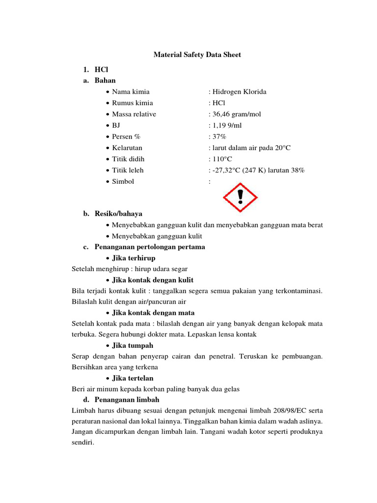 Material Safety Data | PDF | Kesehatan Holistik | Sains & Matematika