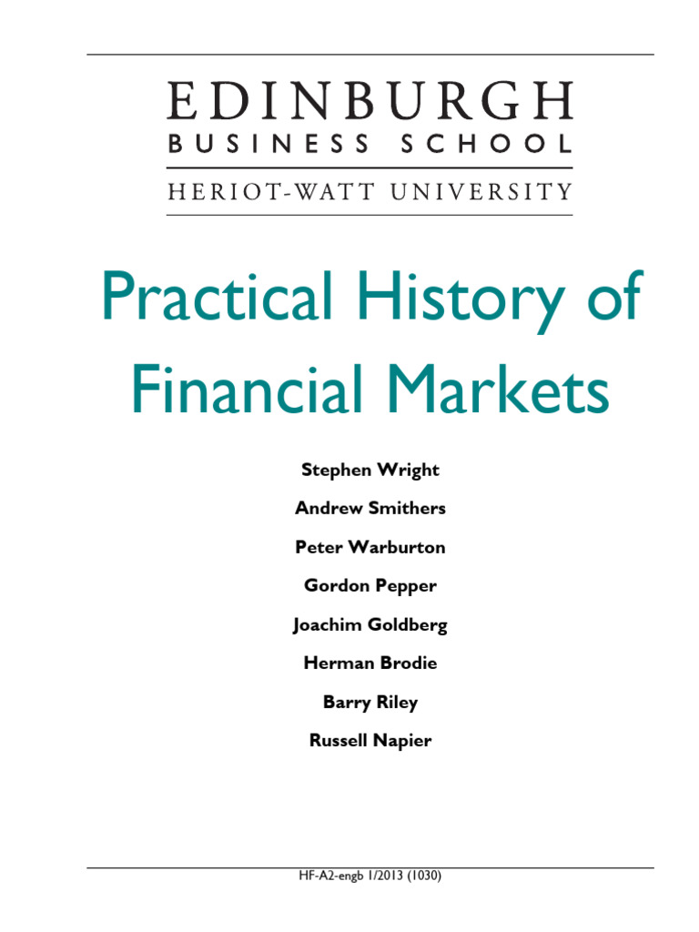 Practical History Financial Markets Course Taster | PDF | Efficient ...