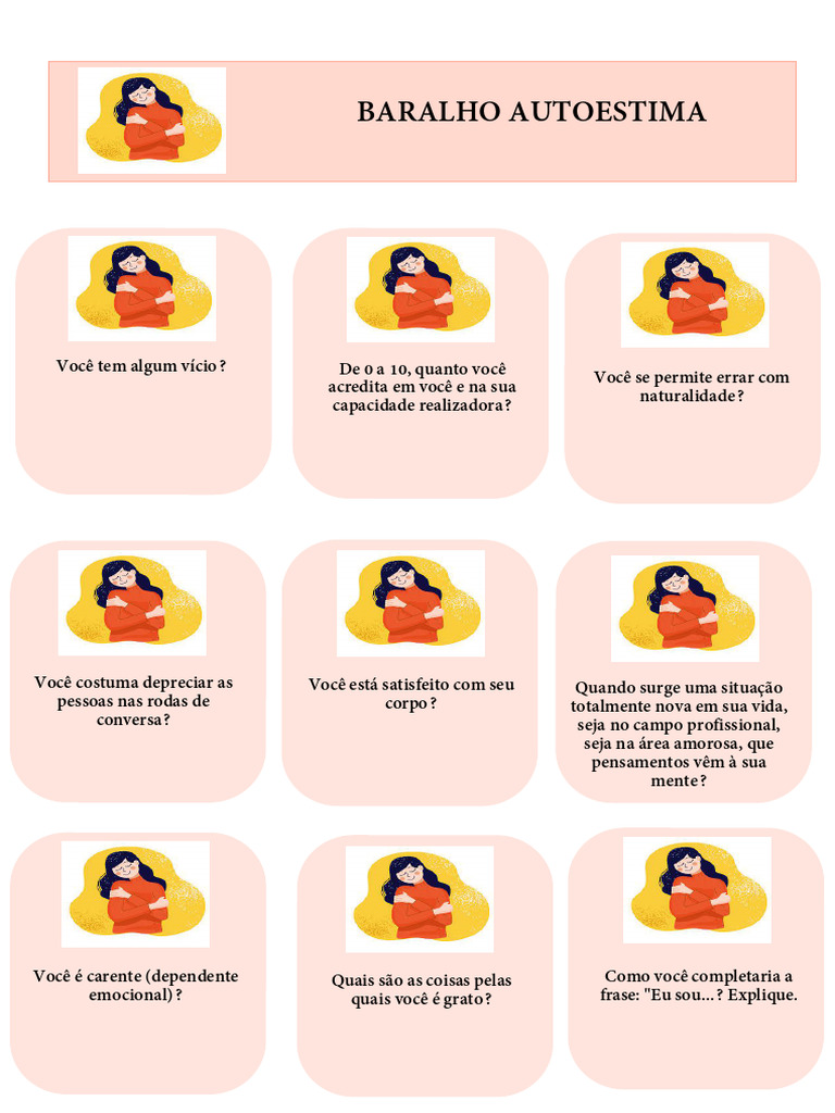 Baralho Autoestima | PDF | Autoestima | Pensamento