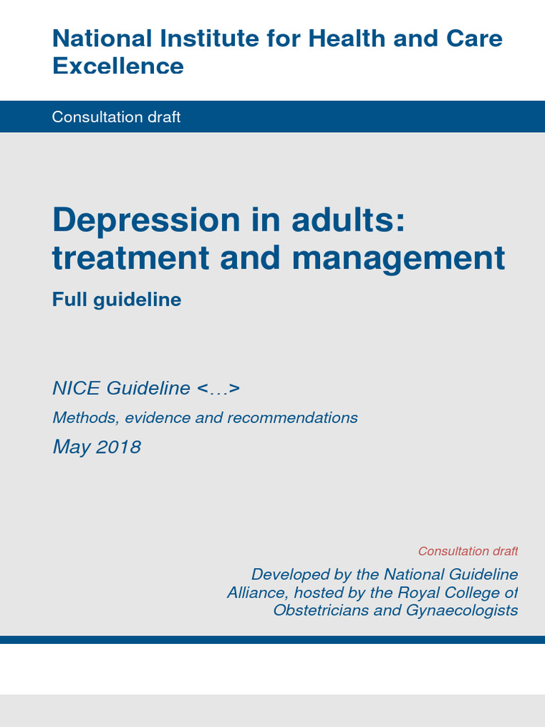 Guidelines Depression | PDF