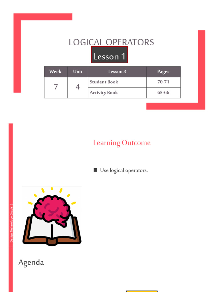 Logical Operators: Lesson 1 | PDF | Cognition | Logic