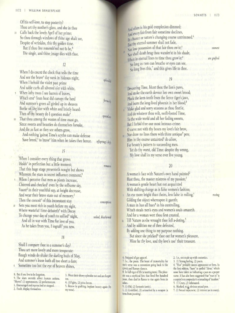 William Shakespeare Sonnets | PDF