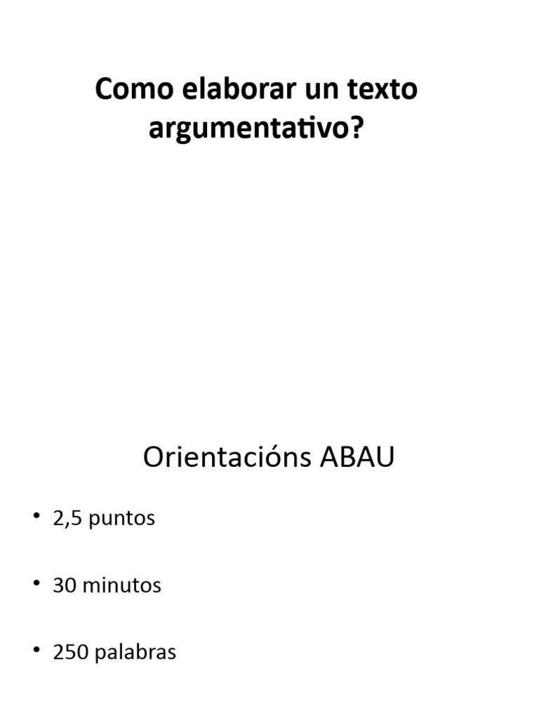 Como Elaborar Un Texto Argumentativo | PDF