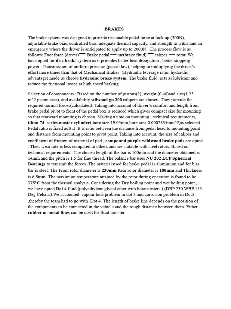 Brakes - Edr Report | Download Free PDF | Vehicle Parts | Applied And ...
