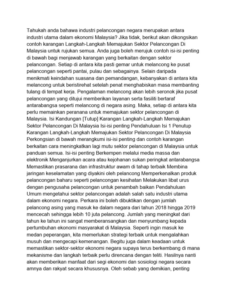Tahukah Anda Bahawa Industri Pelancongan Negara Merupakan Antara ... Tahukah Anda Bahawa Industri Pelancongan Negara Merupakan Antara ...