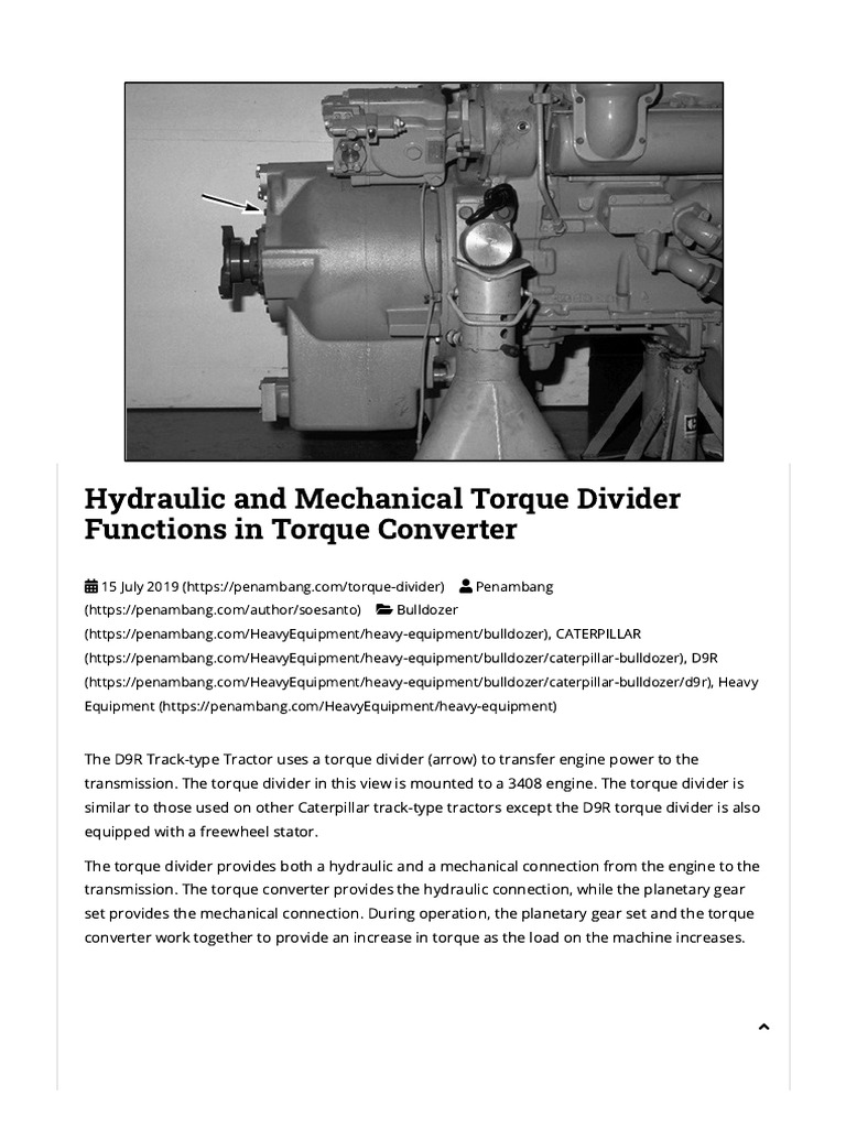 Hydraulic and Mechanical Torque Divider Functions in Torque Converter ...