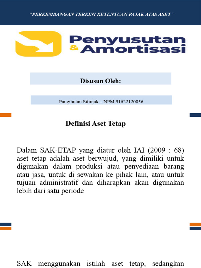 Ketentuan Pajak Aset Tetap 2023 | PDF