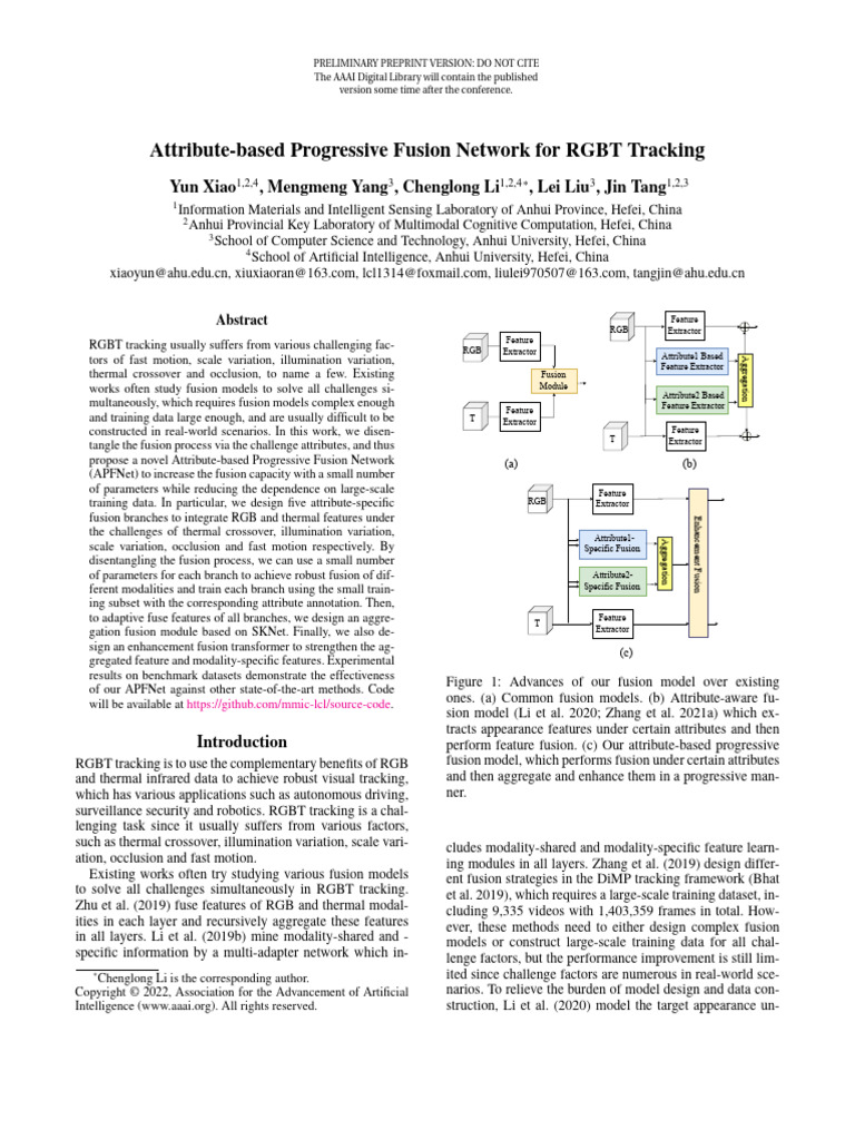 Xiao 等 - 2022 - Attribute-Based Progressive Fusion Network for RGB | PDF | Computing | Applied ...