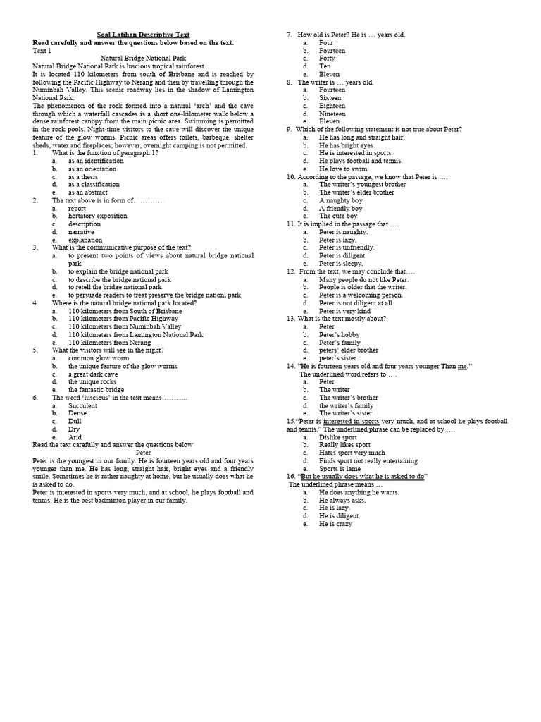 706 Soal Descriptive | PDF