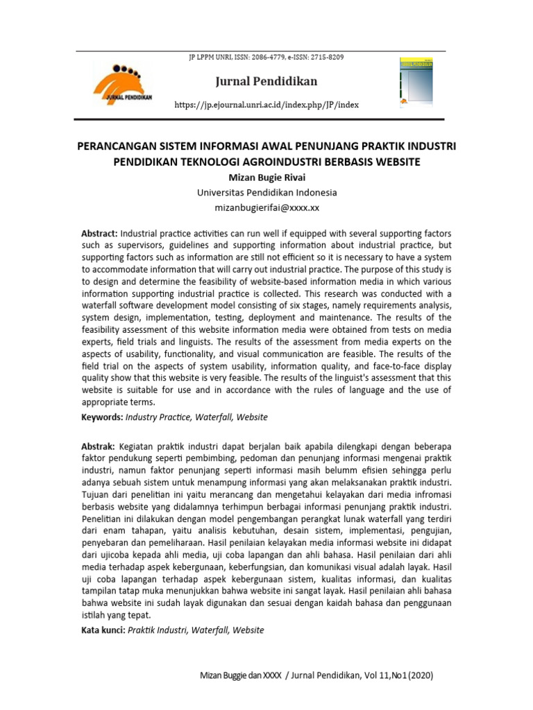 Template Jurnal Pendidikan UNRI | PDF | Computing | Systems Science