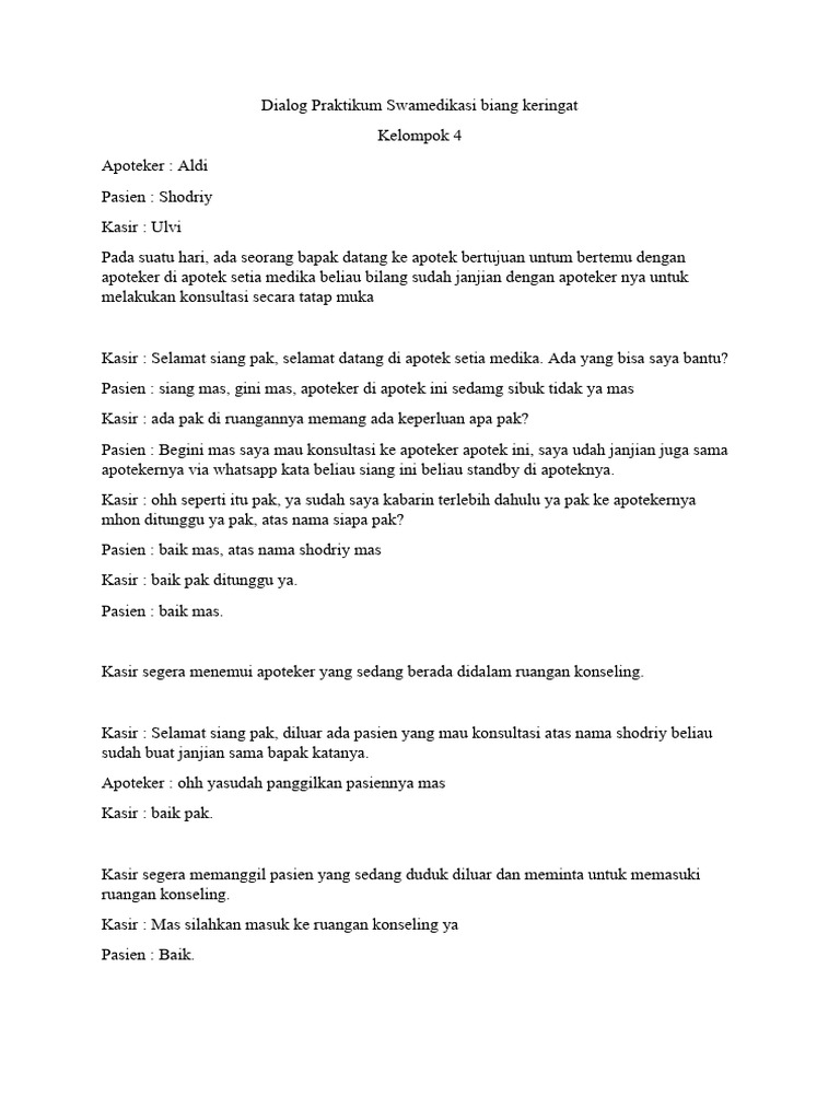 Praktikum Swamedikasi Panuan | PDF | Kesehatan Holistik