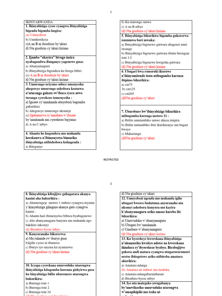 Amategeko Yu Muhanda | PDF