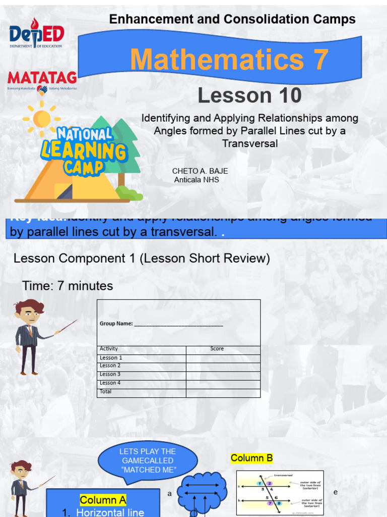 NLC2023 Math 7 Lesson 10 CONSOLIDATION | PDF