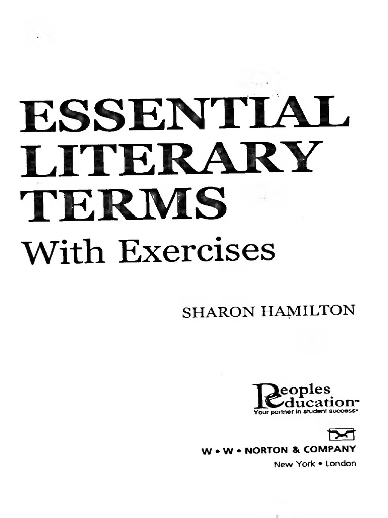 Sharon Hamilton - Essential Literary Terms - With Exercises | PDF ...