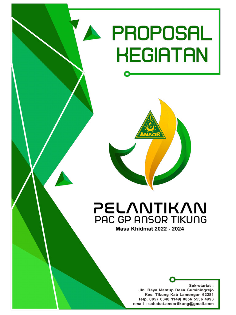 Proposal PELANTIKAN Ansor | PDF Proposal PELANTIKAN Ansor | PDF