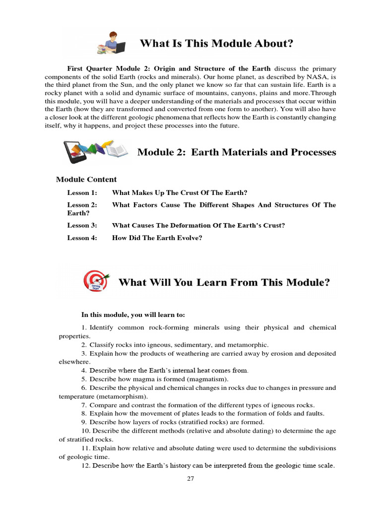 Earth Materials and Their Processes | PDF | Plate Tectonics | Rock ...