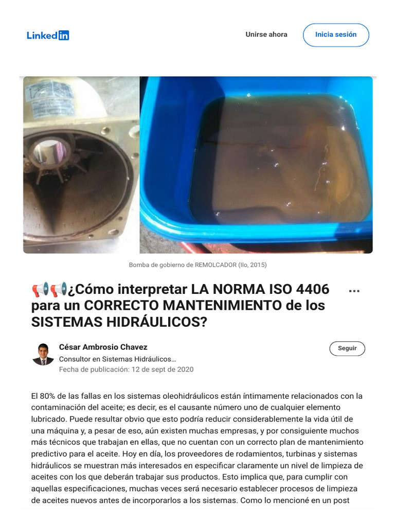 Cómo Interpretar LA NORMA ISO 4406 | PDF | Rodamiento (Mecánico) | Química