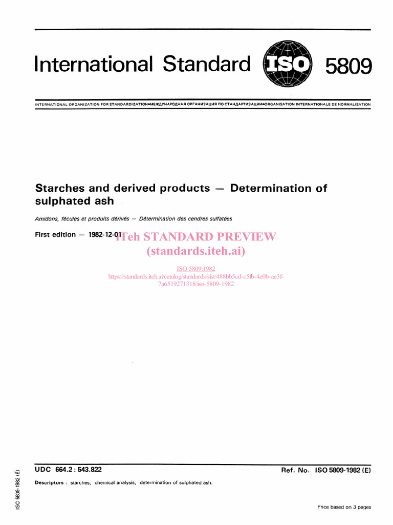 Iso 5809 1982 | PDF