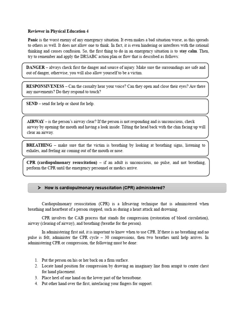 CPR and First Aid Techniques Guide | PDF | Wellness