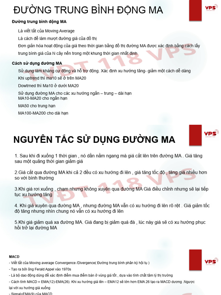 ĐƯỜNG MA + CHỈ BÁO MACD + RSI | PDF