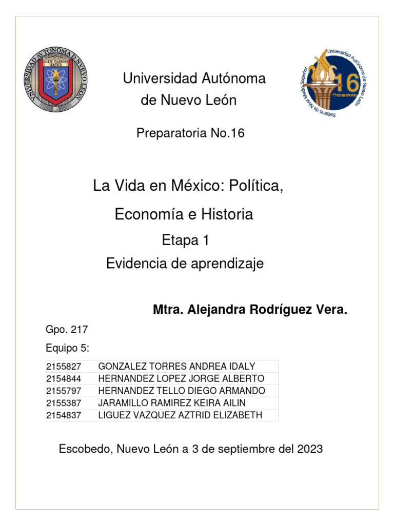 Equipo5 Ev1 Lmvpeh | PDF | Historia