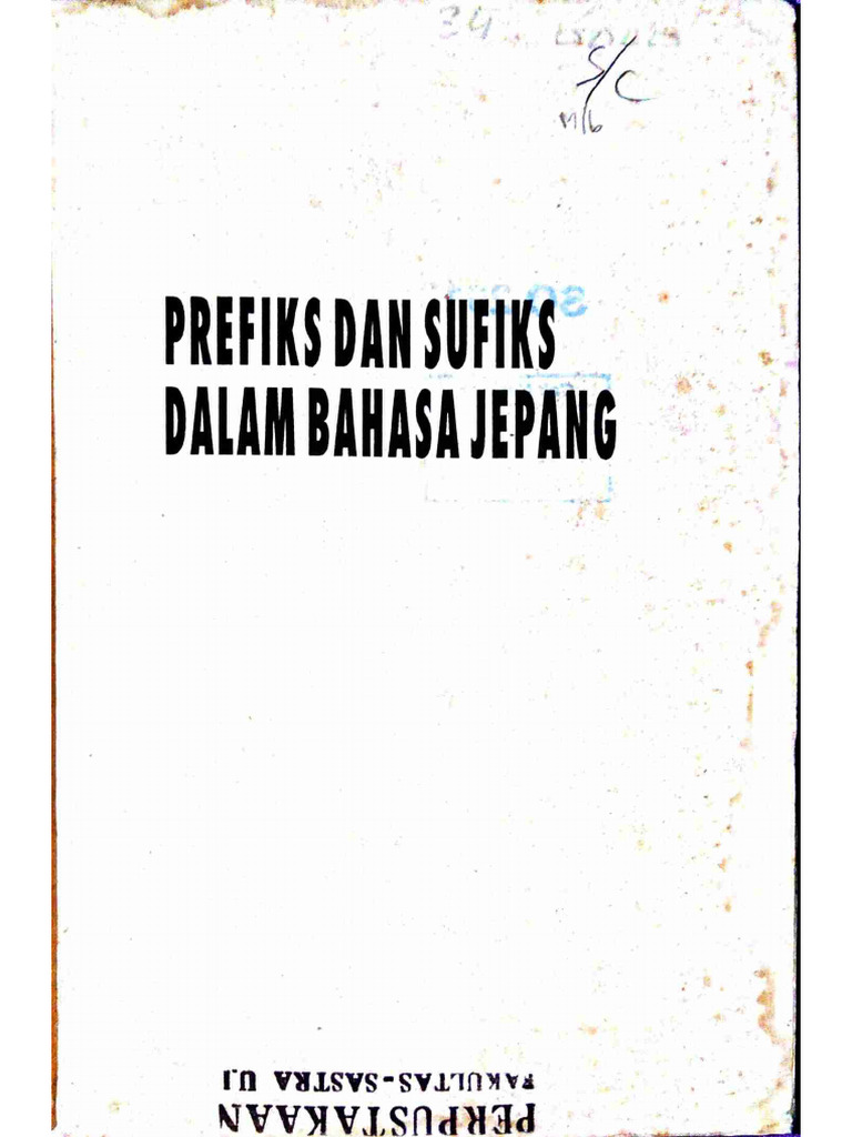 Prefiks Sufiks Bahasa Jepang | PDF