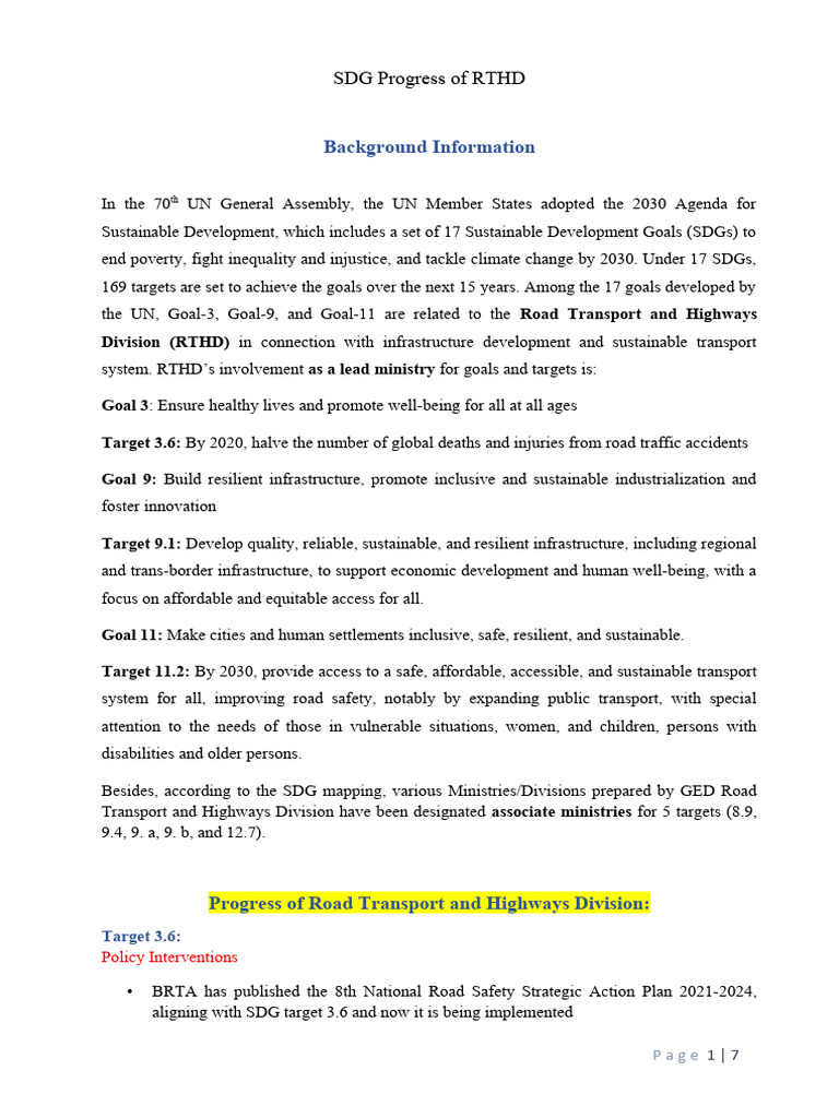 SDG Report Shorter Version | PDF