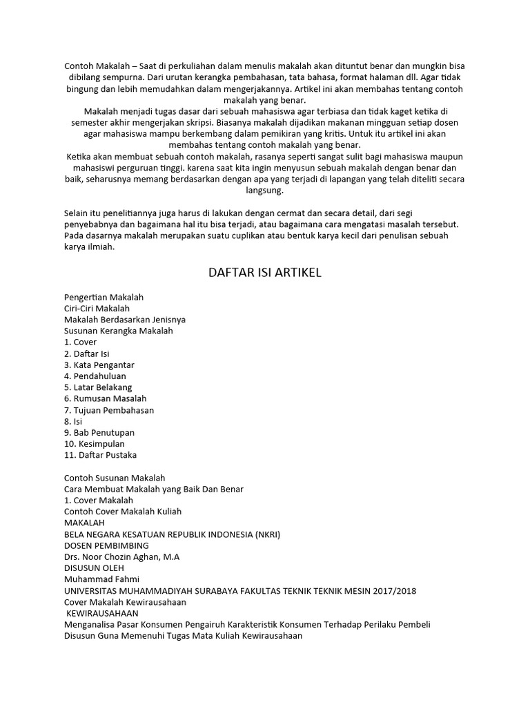Contoh Makalah Pdf