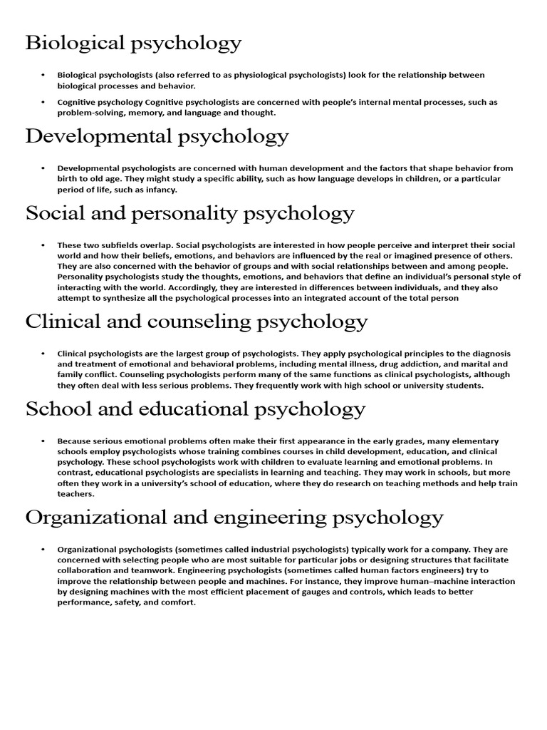 Biological Psychology Notes | PDF