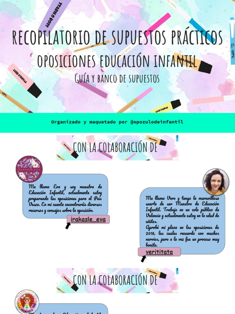 Recopilatorio de supuestos prácticos Guía y banco de supuestos | PDF