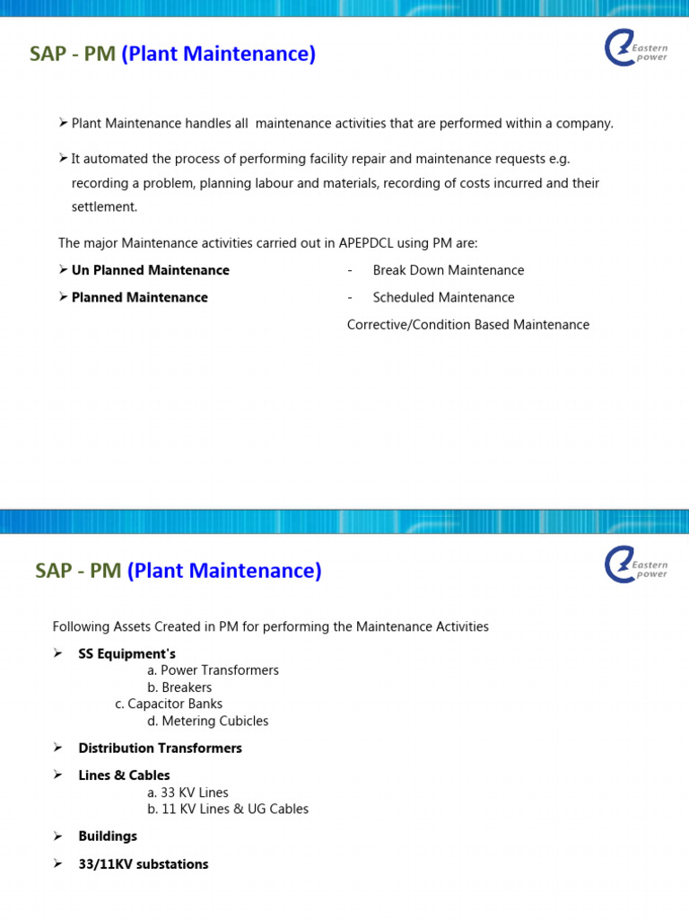 Presentaiton On SAP PM Module 14072021 | PDF | Computers | Technology ...