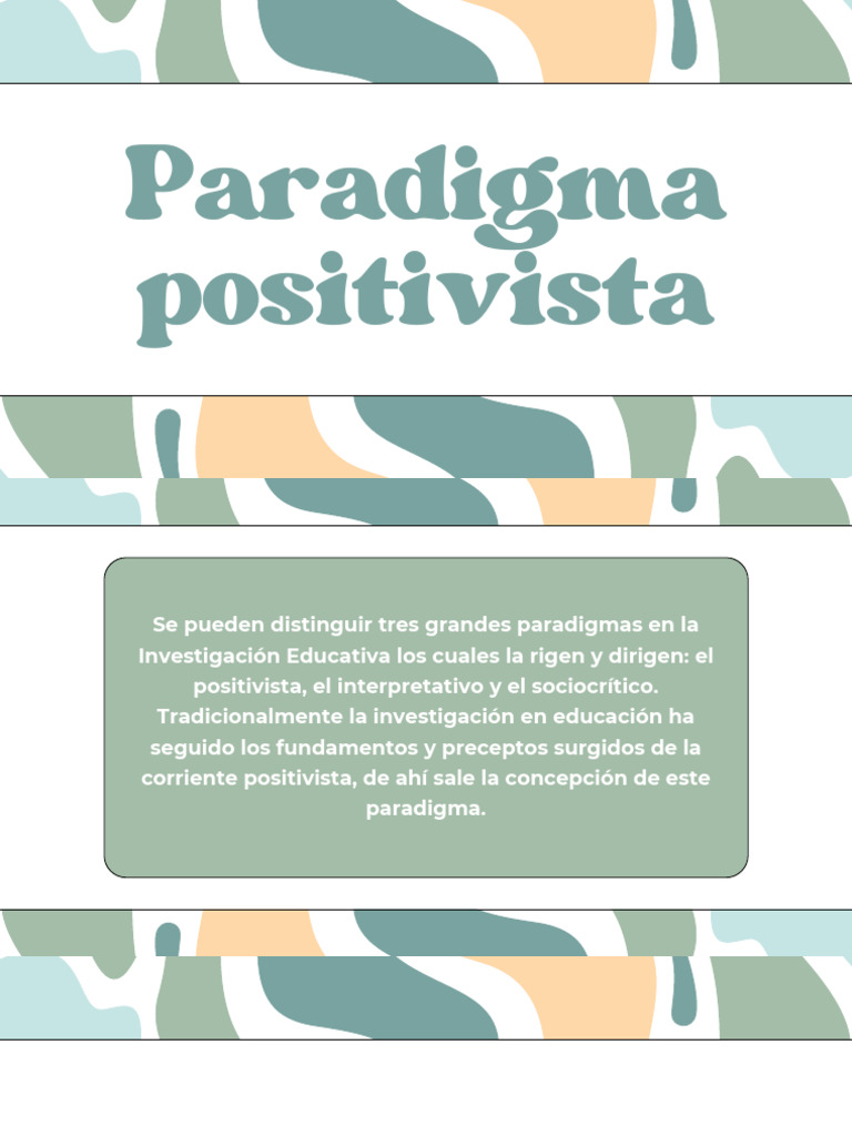 Paradigma Positivista | PDF | Positivismo | Conocimiento