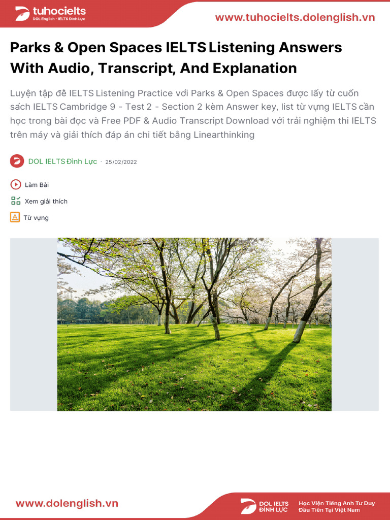 Parks & Open Spaces | PDF