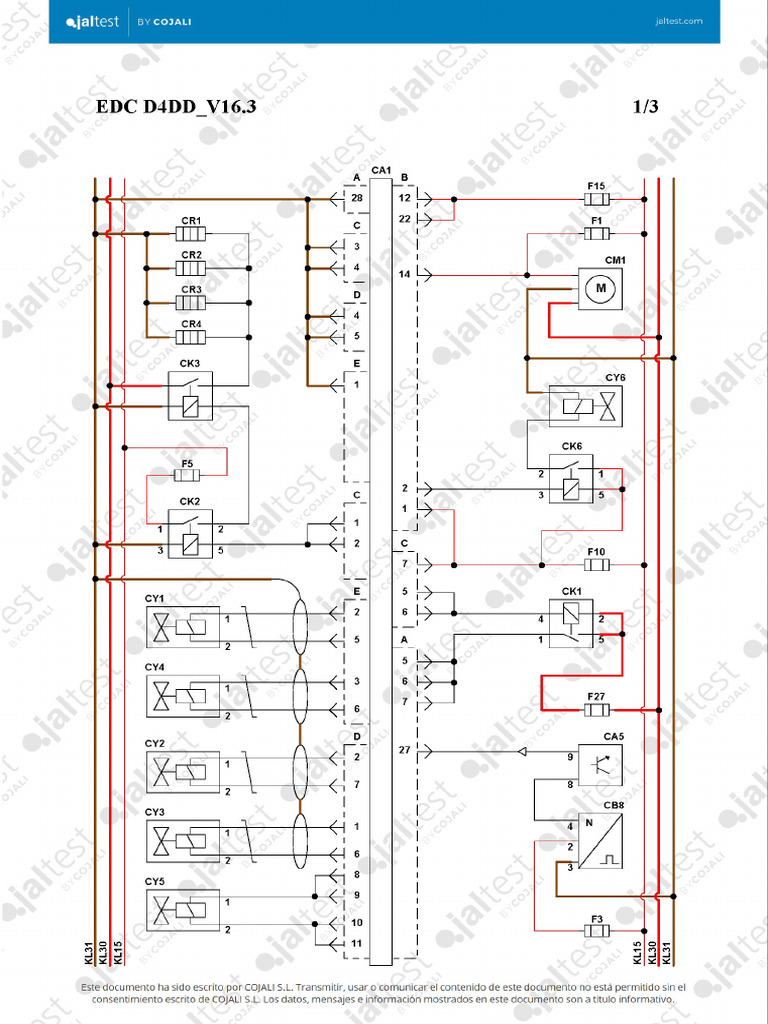 Esquema Autobus HYUNDAI County Motor D4DD EDC Control Electrico Rampa de Inyeccion | PDF