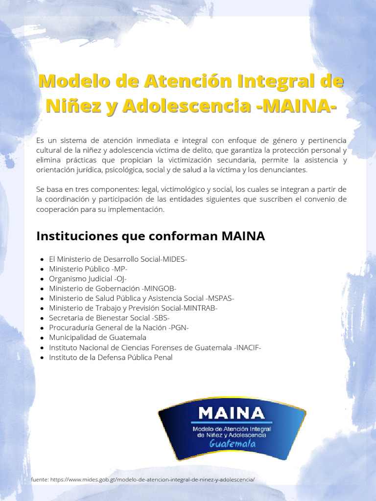 Modelo MAINA: Atención Integral en Guatemala | PDF | Política