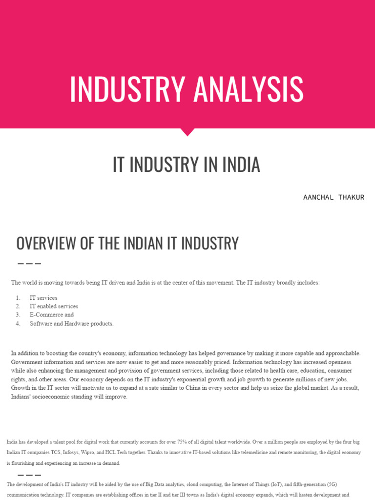 Industry Analysis | PDF | Internet Of Things | Information Technology