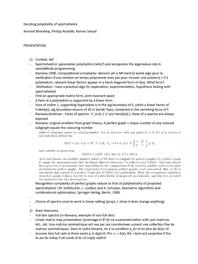 Deciding Polydrality of Spectrahedra | PDF | Matrix (Mathematics) | Eigenvalues And Eigenvectors
