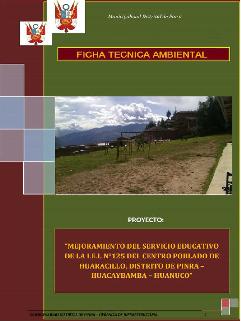 Ficha Tecnica Ambiental - Proyecto | Descargar gratis PDF | Residuos | Agua