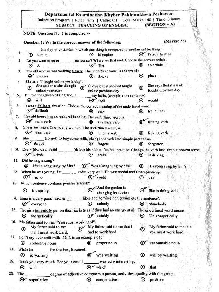 CT Induction Papers 2021 | PDF