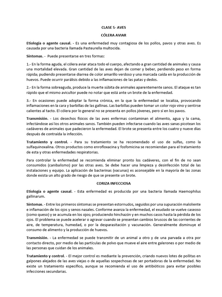 ENFERMEDADES QUE ATACAN A LOS PAVOS Y POLLOS-PRODA | PDF | Influenza | Aves