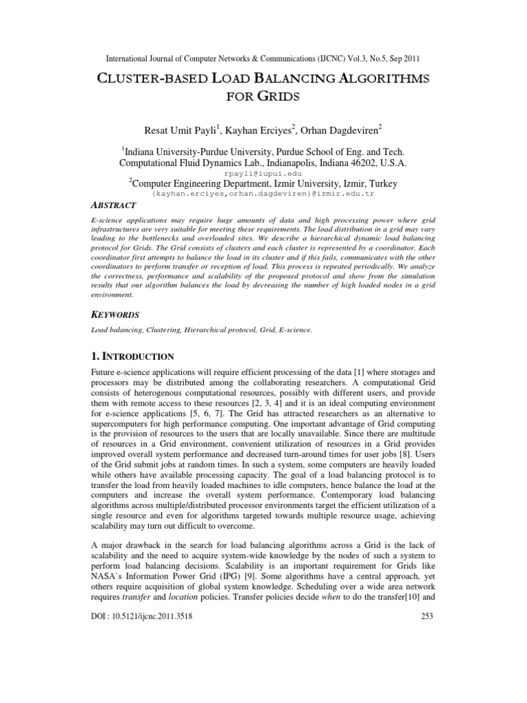 Cluster-Based Load Balancing Algorithms For Grids | Download Free PDF ...
