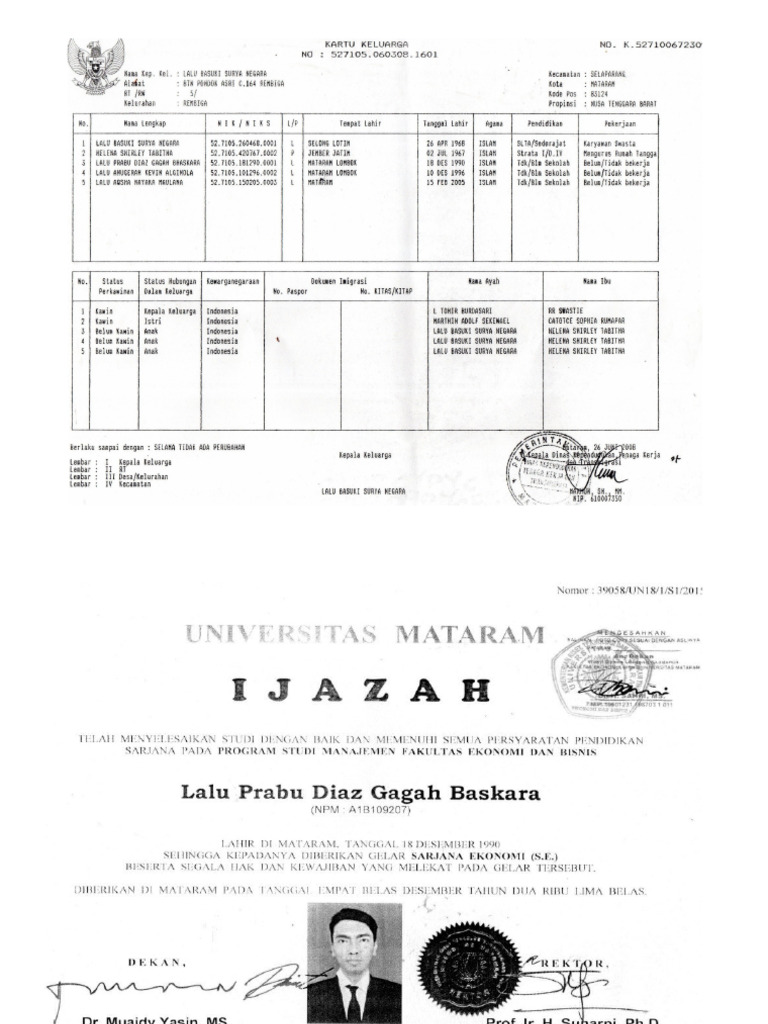 KTP KK Ijazah | PDF