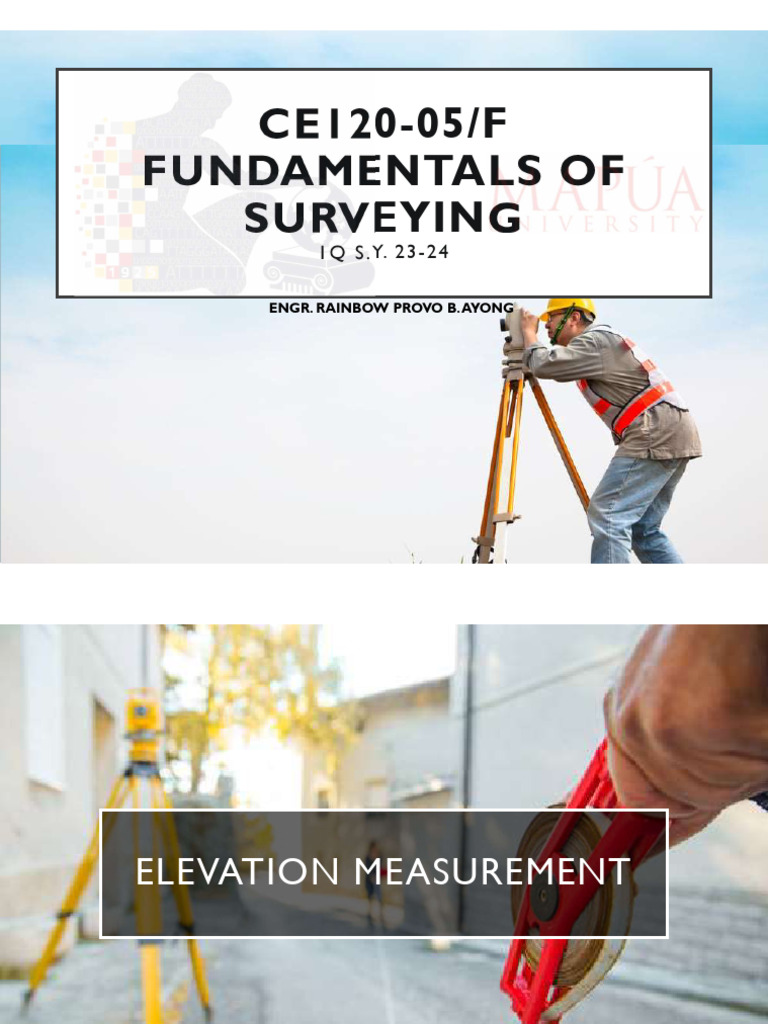 CE120-05F Elevation Measurement | PDF | Geophysics | Geodesy