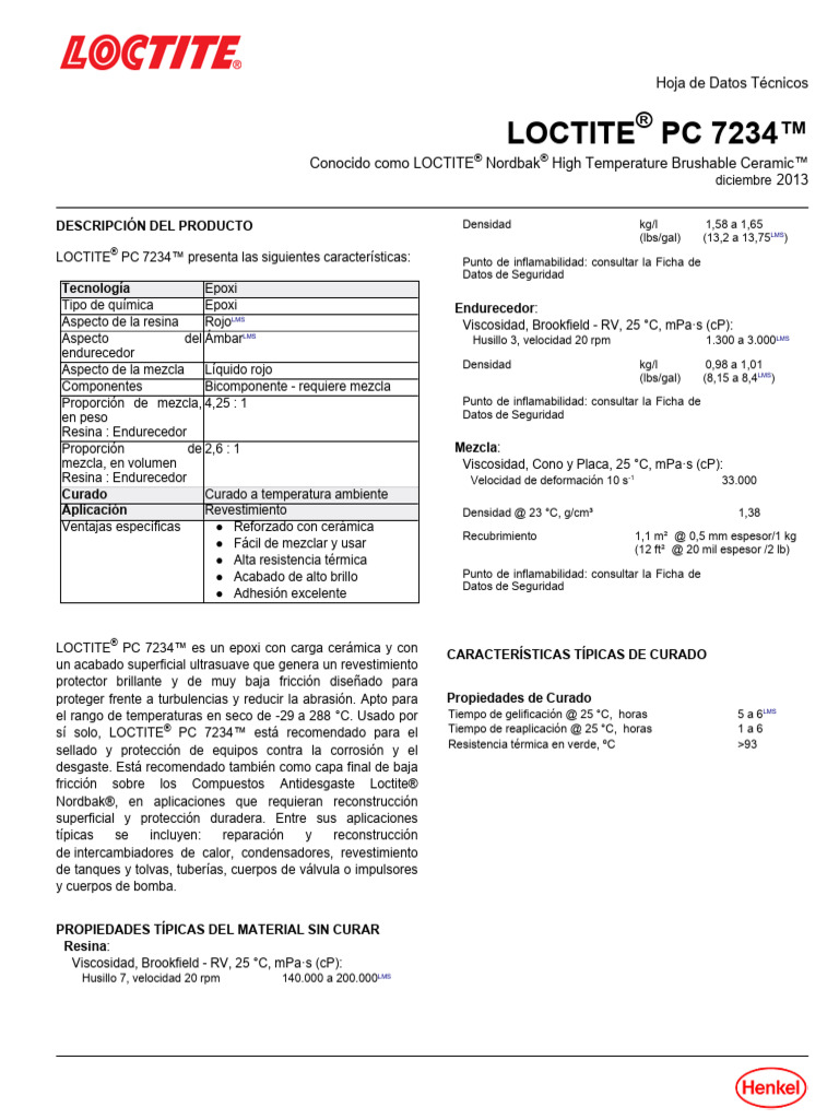 LOCTITE PC 7234 Es - ES | PDF